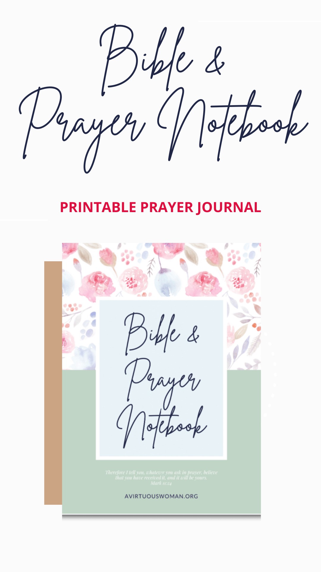Printable Prayer Journal | Bible and Prayer Notebook to Download